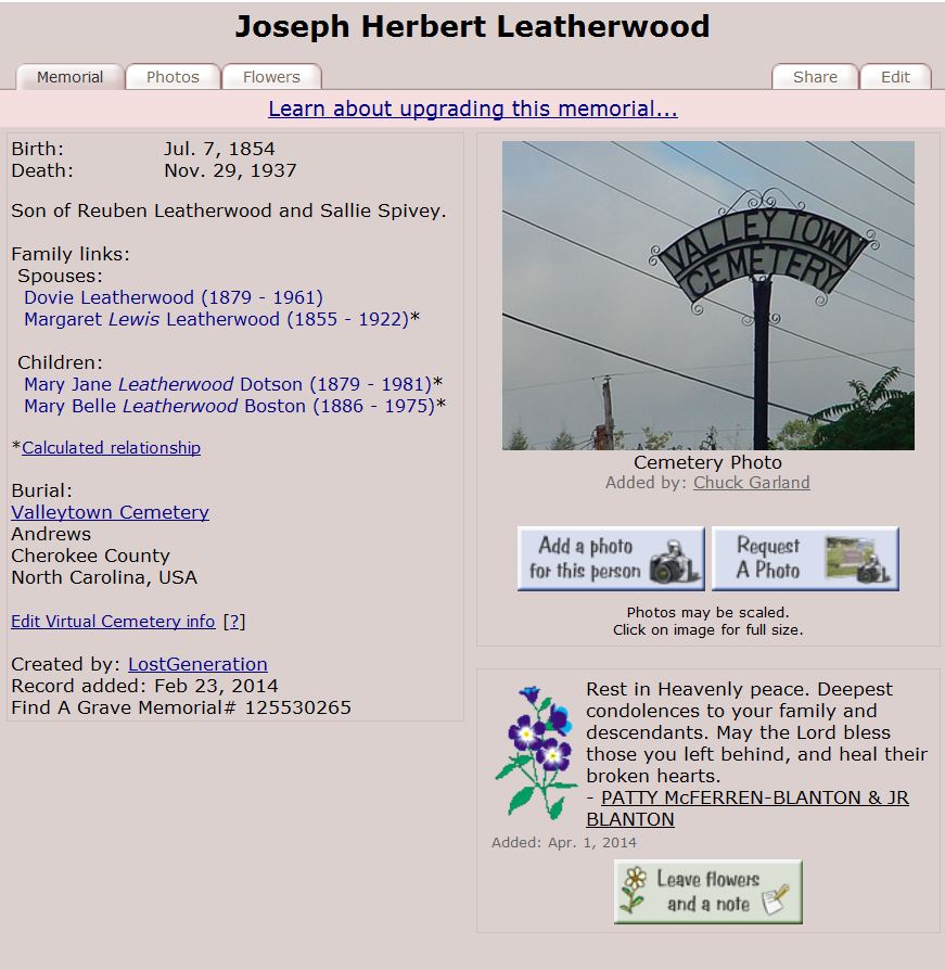 Jacob Leonard Hoyle Family History: Mandy Englegrove "Dovie" Hoyle 1879 ...