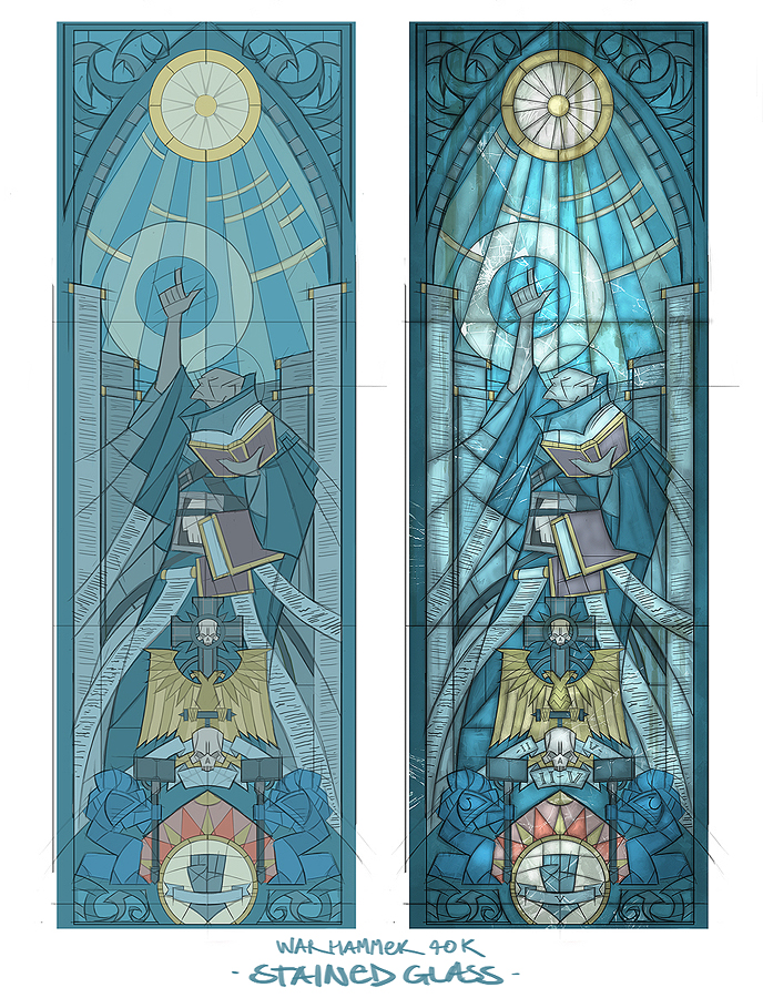 RLyonsArt: Warhammer 40k stained glass