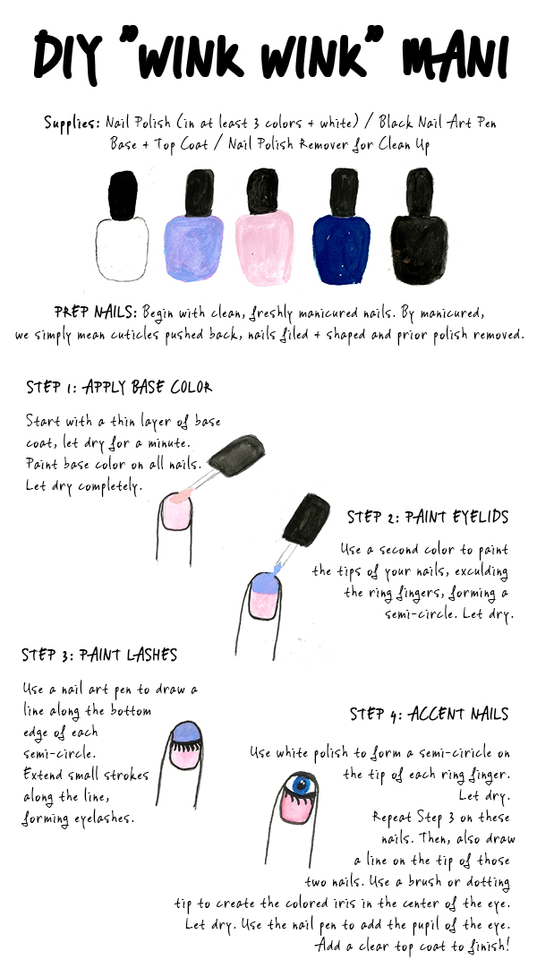 DIY “WINK WINK” NAIL ART TUTORIAL