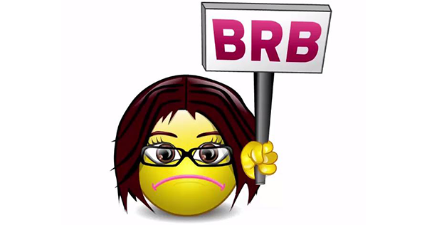 Be Right Back - Speaking Smiley | Symbols & Emoticons