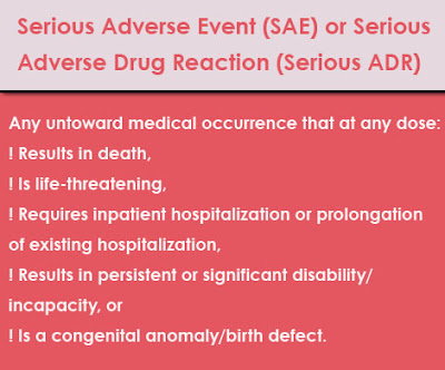 Clinnovo News: Serious Adverse Event (SAE)or Serious Adverse Drug ...