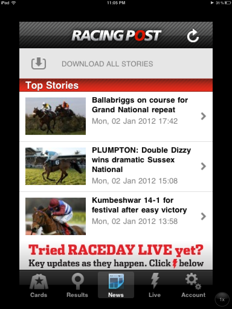 Thoroughbred Daily News Staff Blog: A Guide to Horse Racing iPad Apps