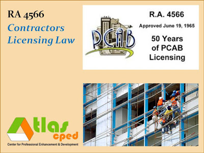 IRR of RA 4566: Contractors Licensing Law - PCAB | ATLAS CDC Review Center