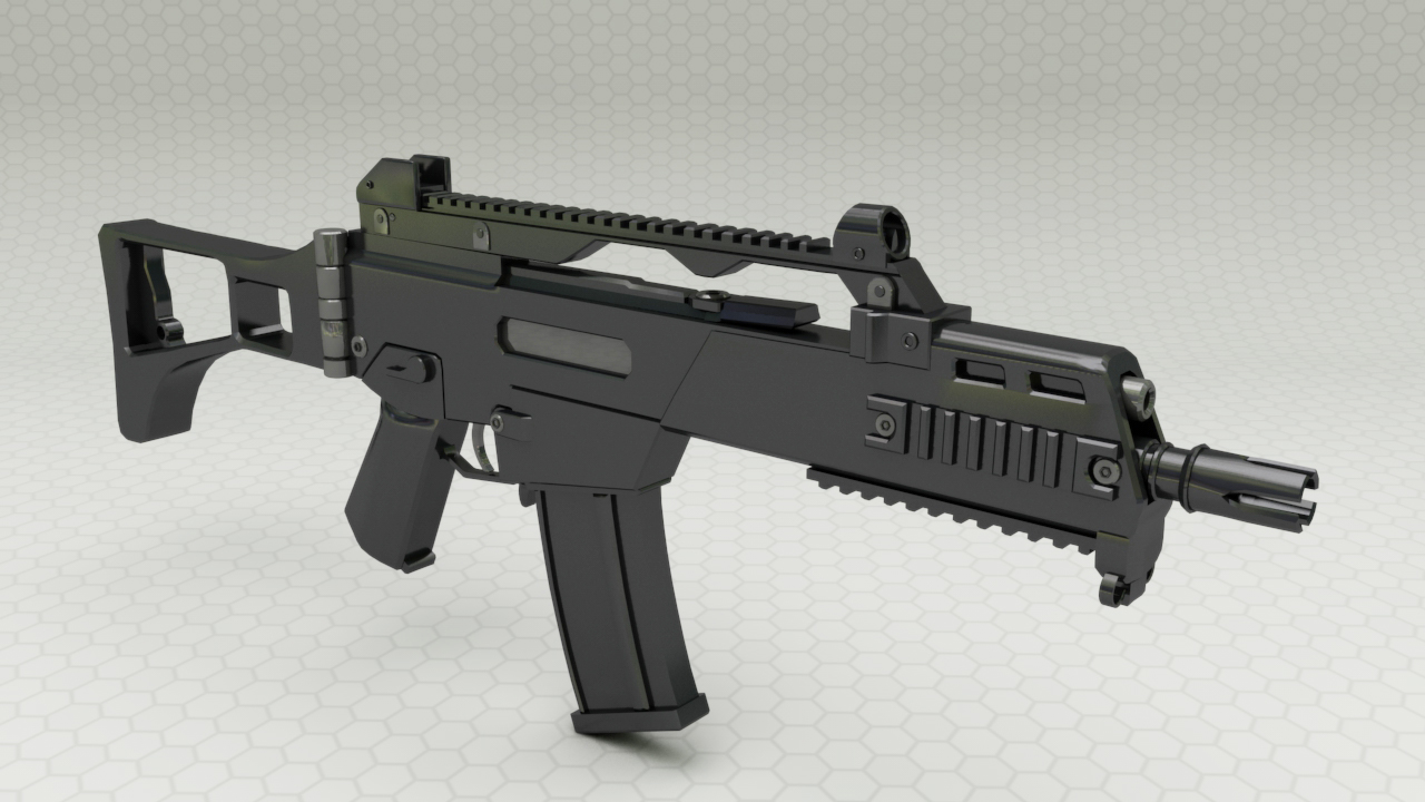 BA6 Independant Study: G36C Rifle Render