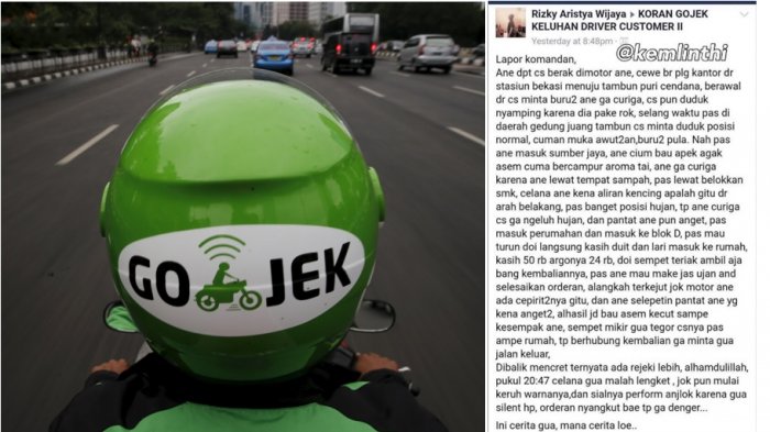 Customer Cewek Berak di Motor, Driver Ojek: Ngerasa Ada yang Anget ...