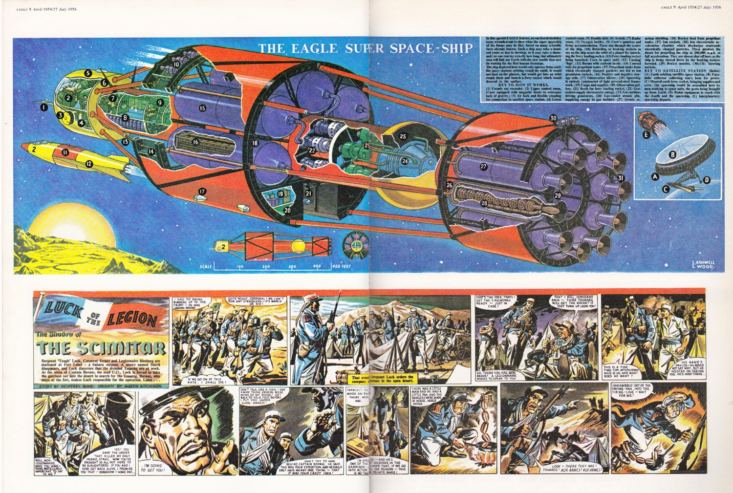 MOONBASE CENTRAL: BEST OF EAGLE SPACESHIP CUTAWAY