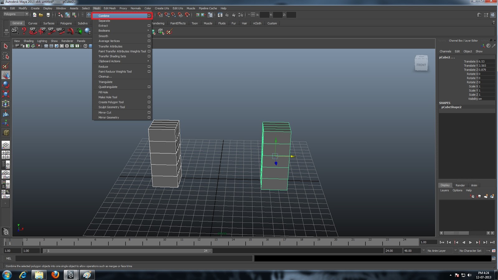 Total MAYA Tutorials: How to Combine Multiple objects in Maya Using ...