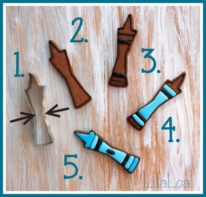 Decorated Crayon Cookies for Back-To-School