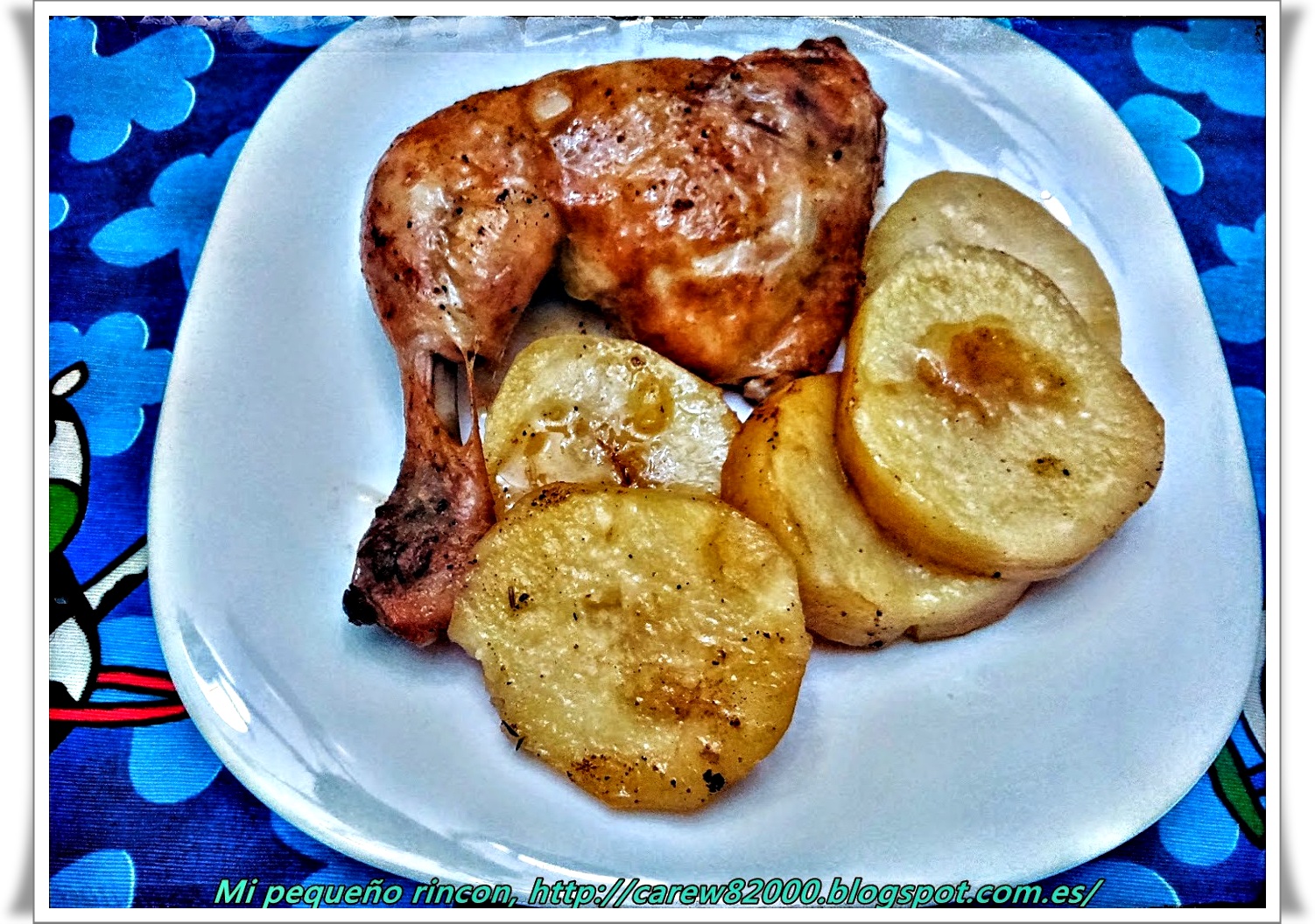 Mi pequeño rincon: Pollo asado con patatas panaderas