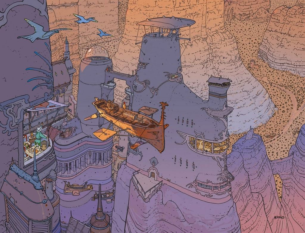 Cap'n's Comics: Desert Morn'n by Moebius