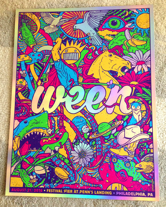 INSIDE THE ROCK POSTER FRAME BLOG: Gregg Gordon Ween Philadelphia Posters Release