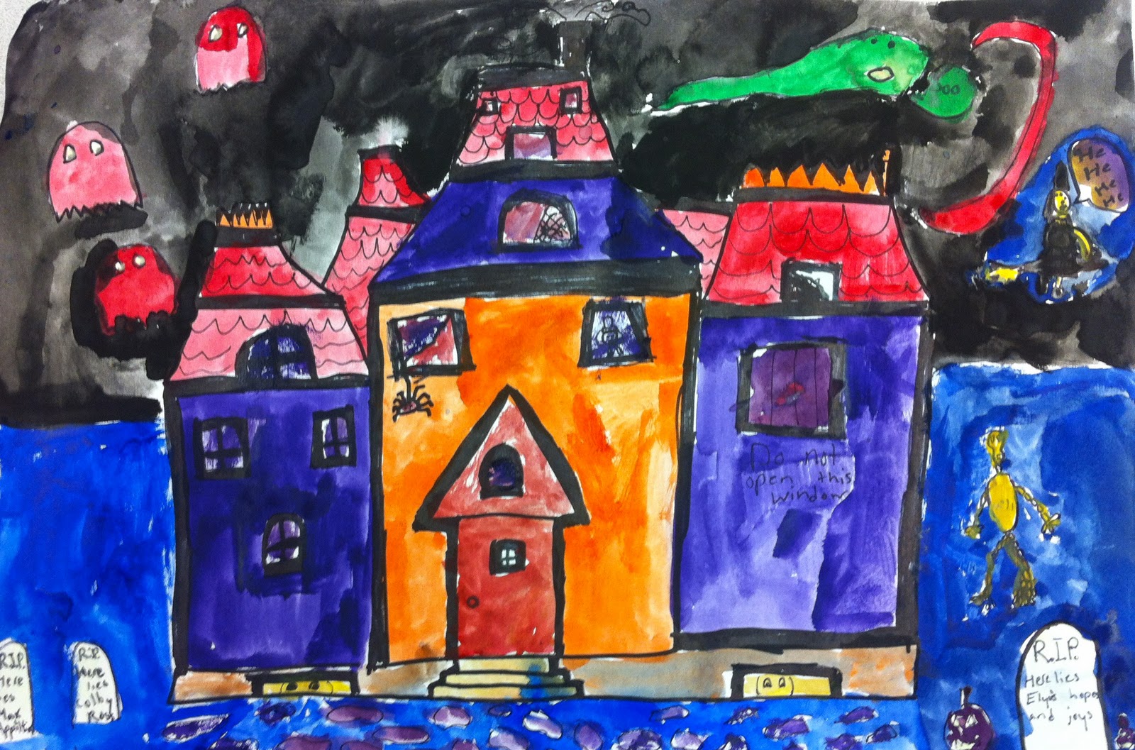 Expression of Imagination: "Haunted Houses" by Fourth Grade