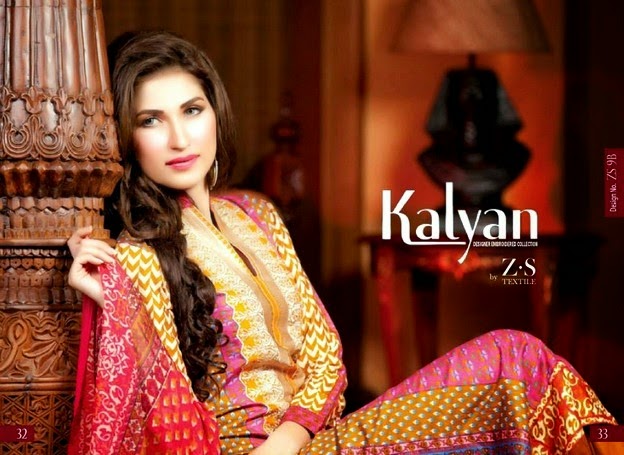 Kalyan Designer Embroidered Collection 2014 By ZS Textile ~ Pakistani ...