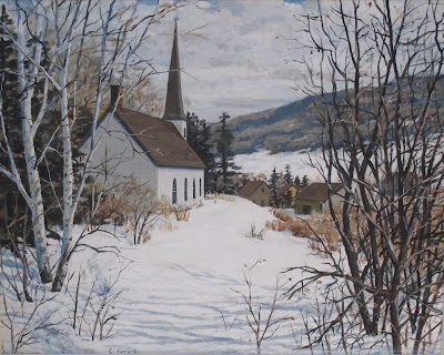 Carrie (Forbes) Guyett: Winter Church - Springfield, New Brunswick