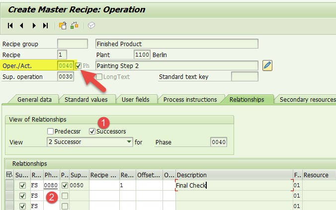 Milestone Confirmation of the Process Order with Multiple Operations ...