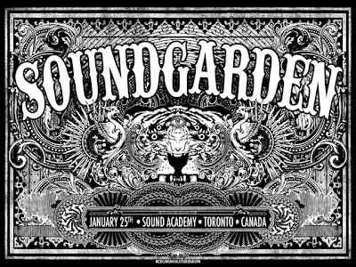 INSIDE THE ROCK POSTER FRAME BLOG: Jared Conner Soundgarden Toronto Posters