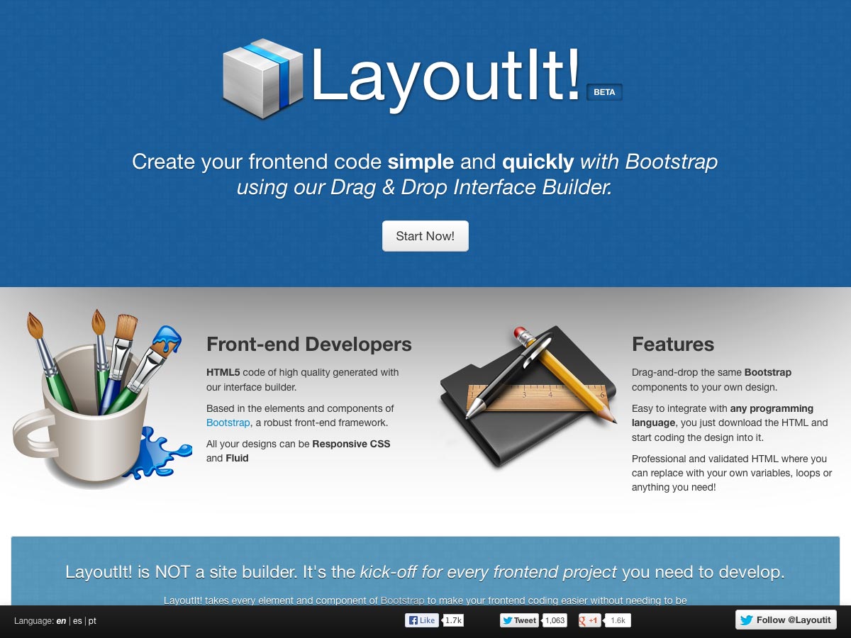 Genius: Creare un layout bootstrap con LayoutIt!