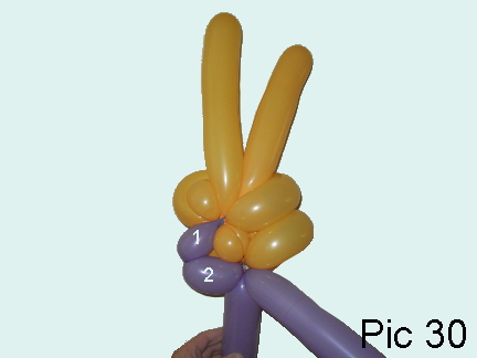 CLASSICAL: Balloon hand peace sign