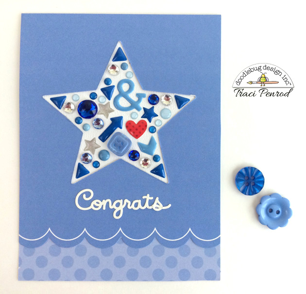 Doodlebug Design Inc Blog: Color Challenge: Blue Jean Cards by Traci Penrod