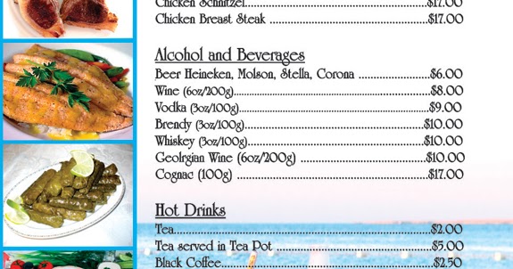 Caspi Restaurant: Menu Page 2