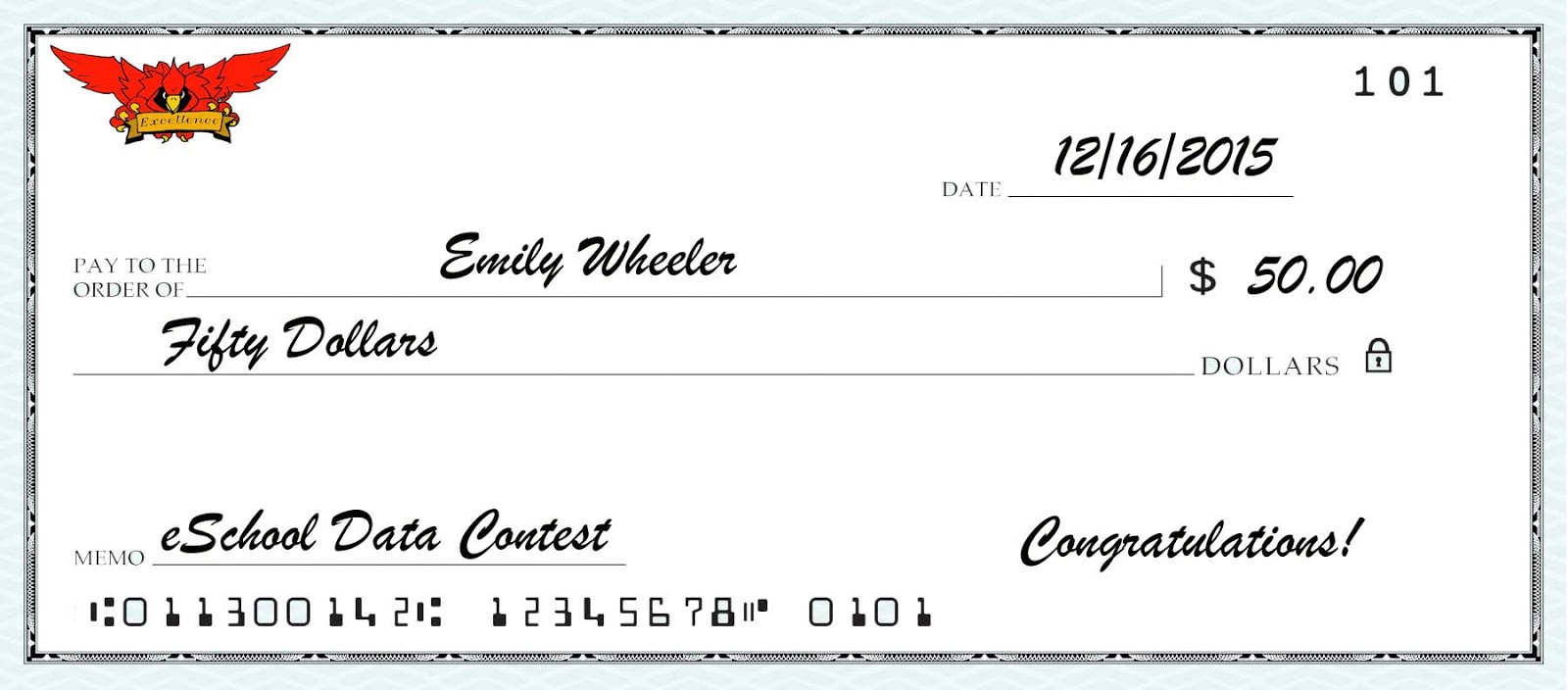 Hey, That's My Art Teacher: Giant Checks