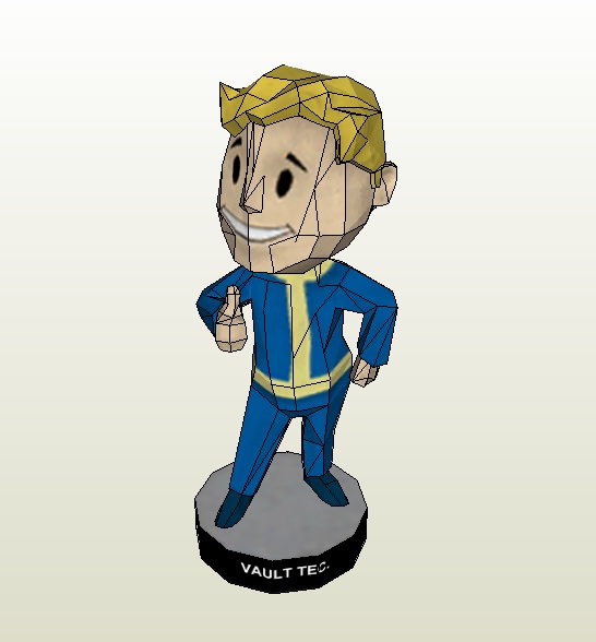 PaperCraftRealm: Fallout 3 Charisma Bobblehead Papercraft