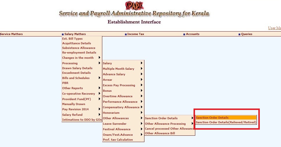 How to process charge allowance bill in SPARK