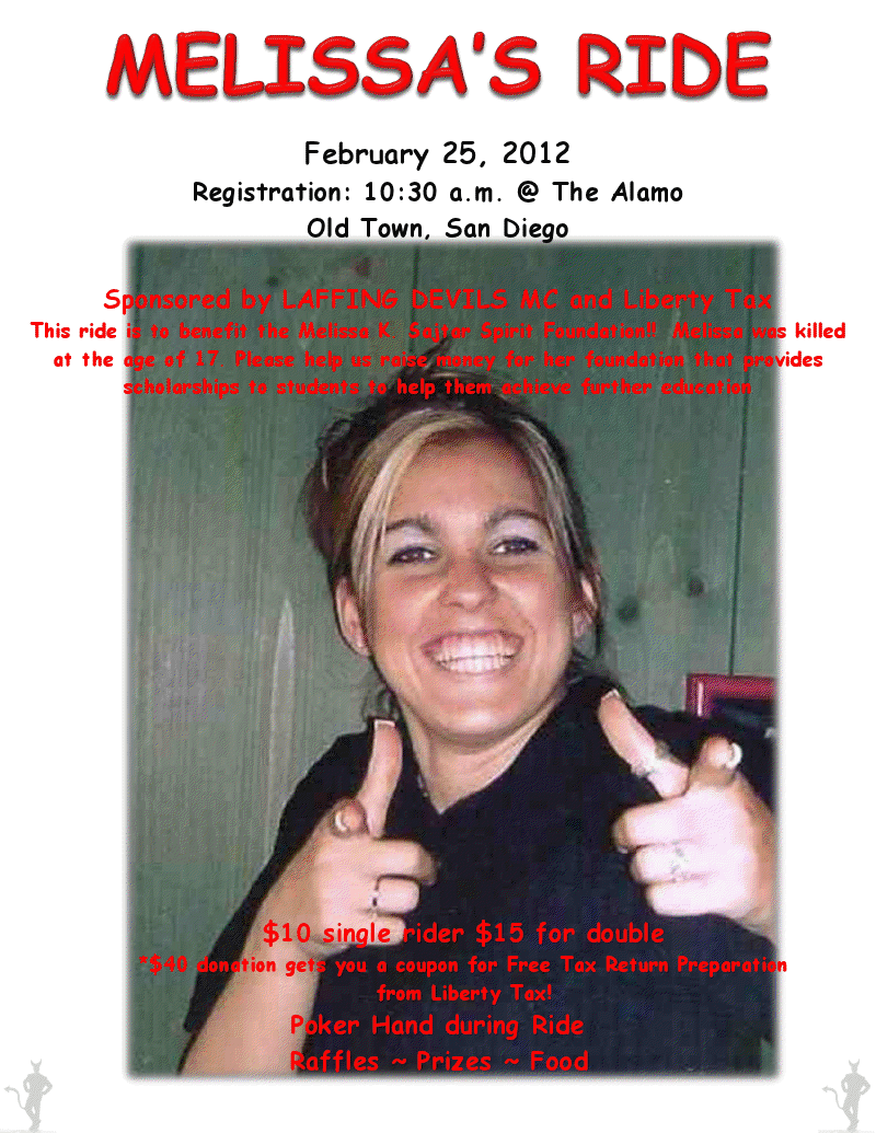 Bikers Of America, Know Your Rights!: Melissa's Ride - Sat. Feb. 25th ...