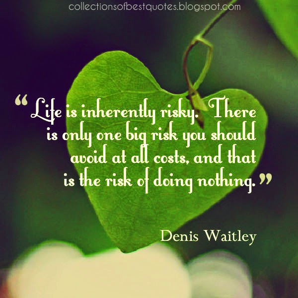 Collections Of Best Quotes: Life is inherently risky.