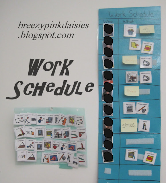 Special Education: Work Skills Schedule - Breezy Special Ed