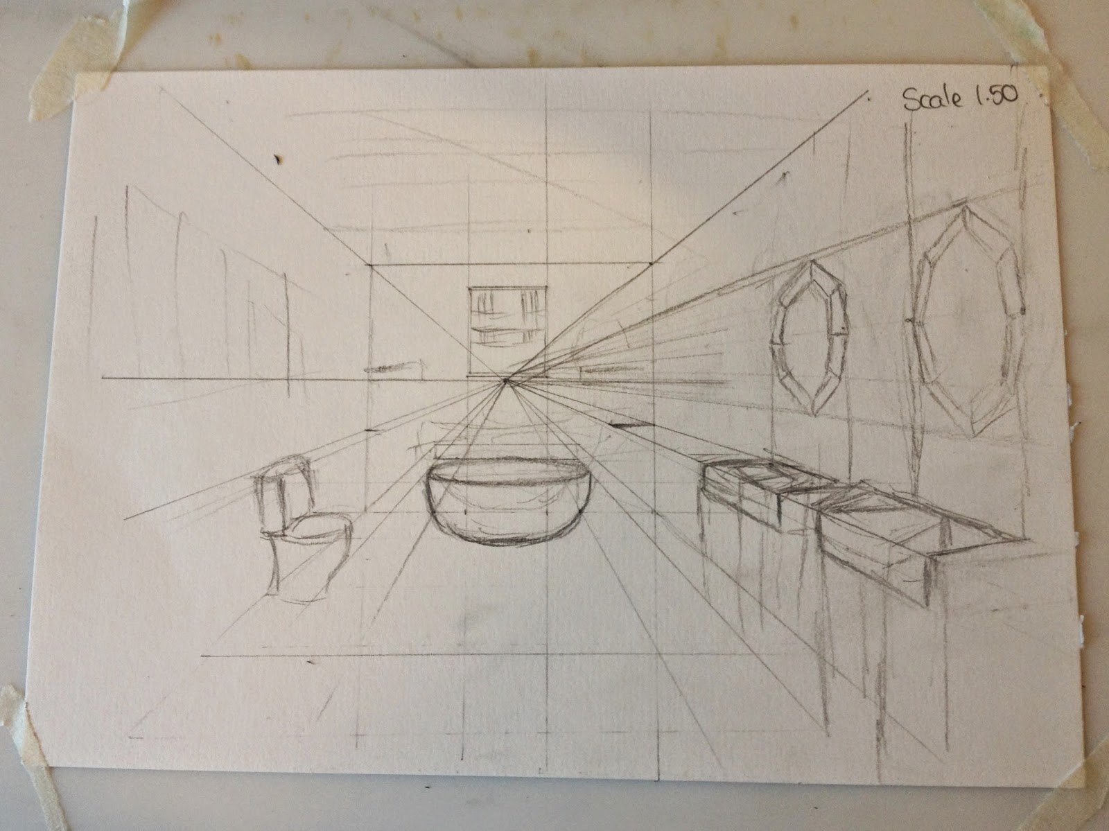 One Point Perspective Drawing - Emily May Designs