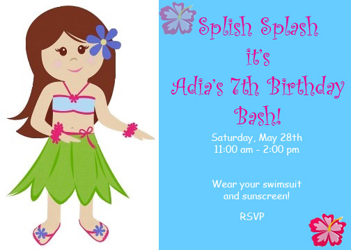 cutebugdesigns: Hula girl birthday party