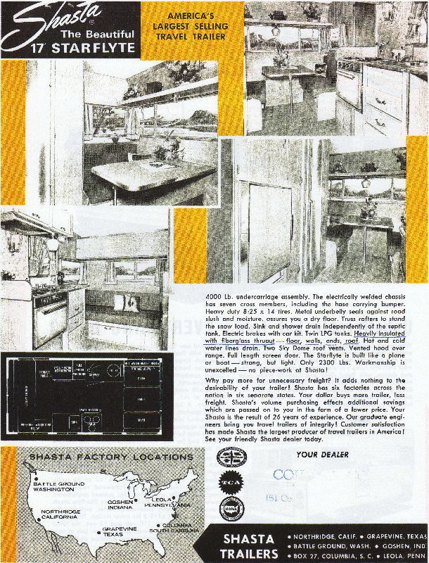 Gullebo - 1967 Shasta Astroflyte: Shasta brochure for the New 17 ...