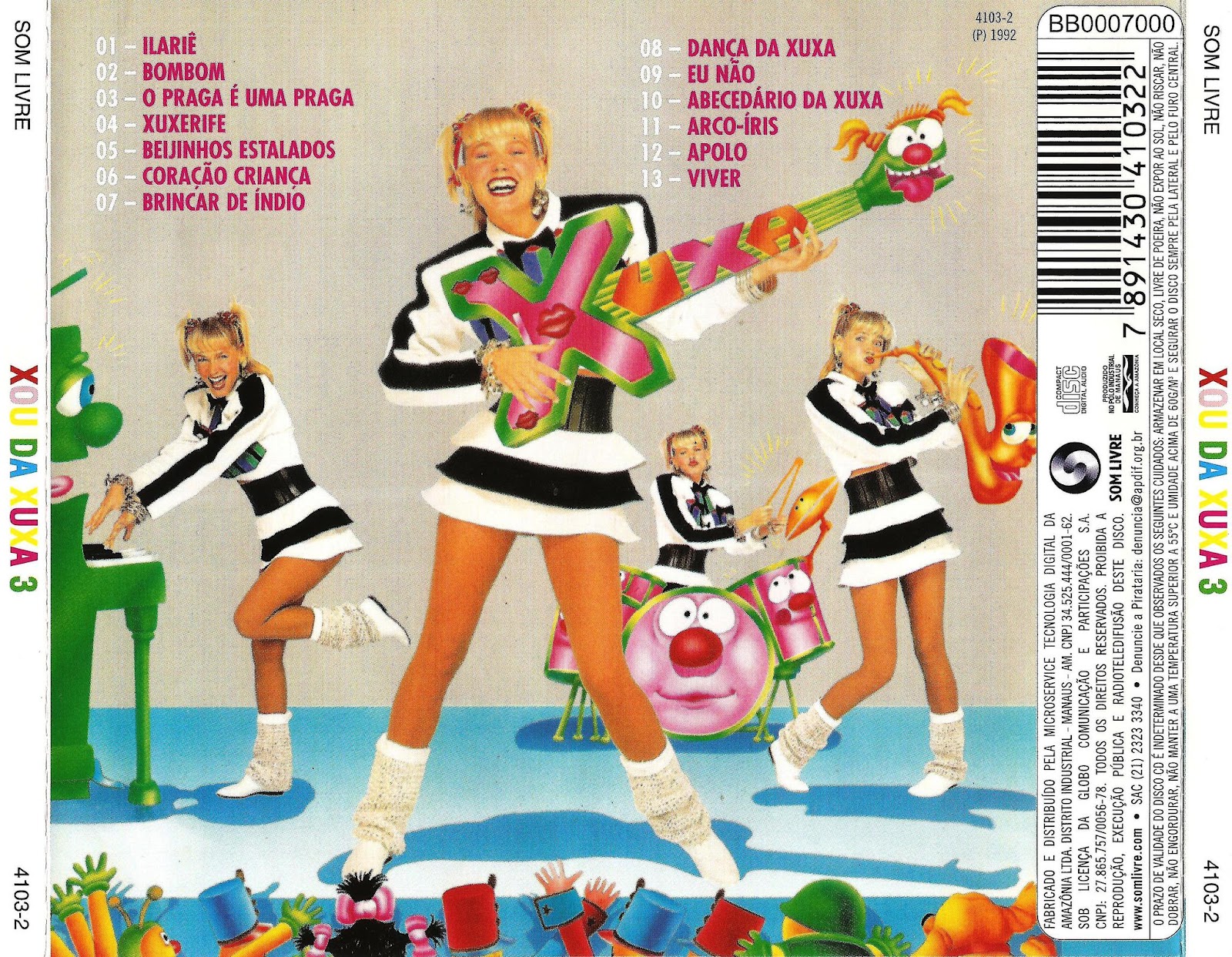 Encarte: Xuxa - Xou da Xuxa 3 - Encartes Pop