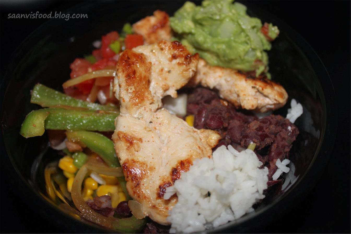 Saanvis food: Mexican Chipotle Bowl Recipe