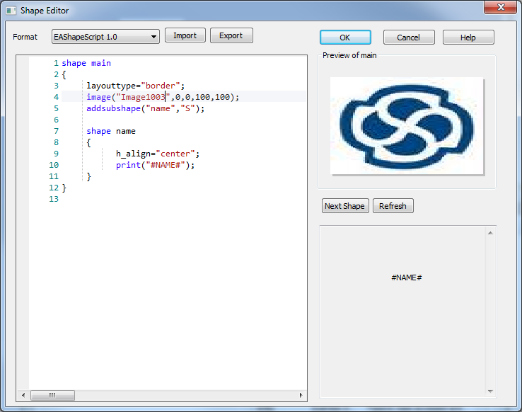 Enterprise Architect Blog: Obrazek w Shape Script