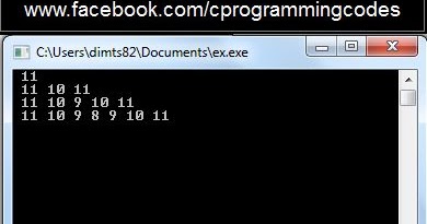 C Programming | Computer | Ms-Excel: C Pyramid Number Pattern