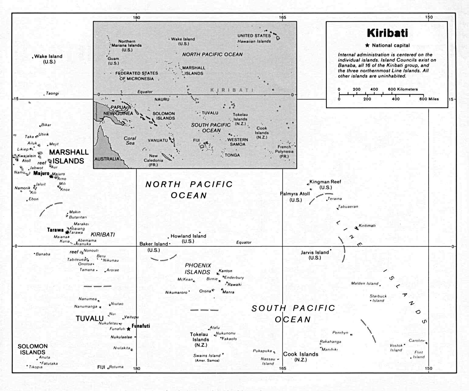 KIRIBATI - GEOGRAPHICAL MAPS OF KIRIBATI