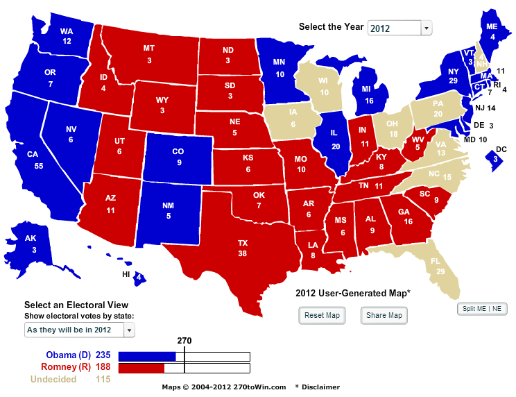 Red States Vs Blue States Map - Map