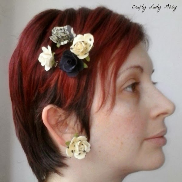 ACCESSORIES TUTORIAL: Paper Roses Earrings and Hair Clips