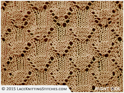 #8 Eyelet Diamonds 🧶 Lace Knitting Stitches