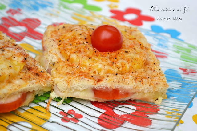 Ma cuisine au fil de mes idées...: Croques Hawaii... pour les jours de ...