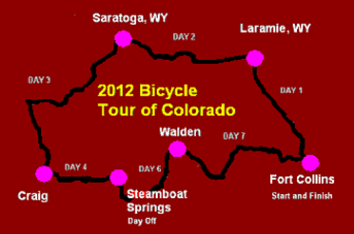 2012 Bicycle Tour of Colorado Route - Pedal Dancer®
