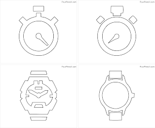 Four Coloring: Free printable Watch coloring pages for kids