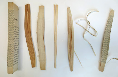 Turn the page: Colorful collage made from strips of book pages