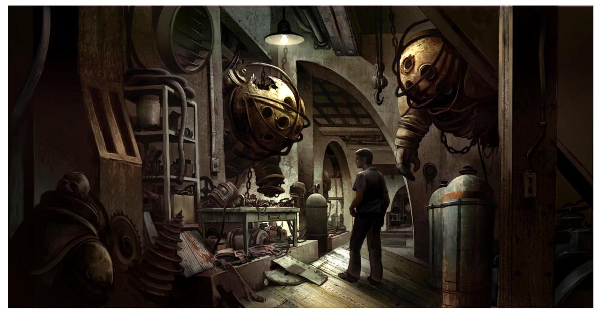 Jim Martin Concept Art: Rapture Workshop Bioshock
