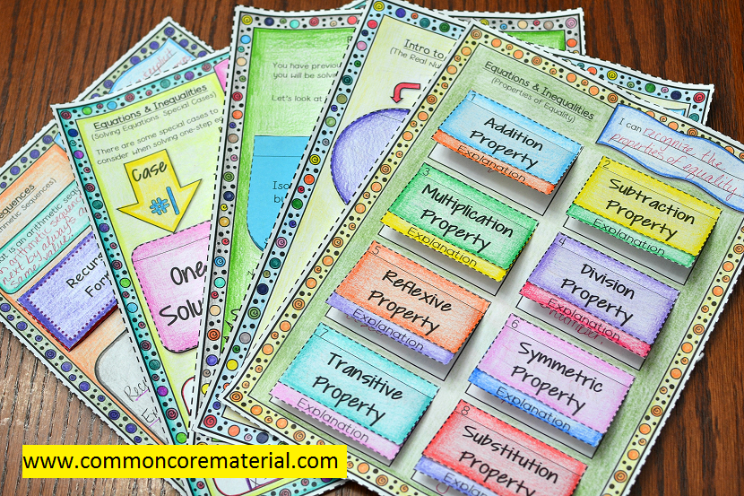 Math in Demand: Math Interactive Notebook - Algebra