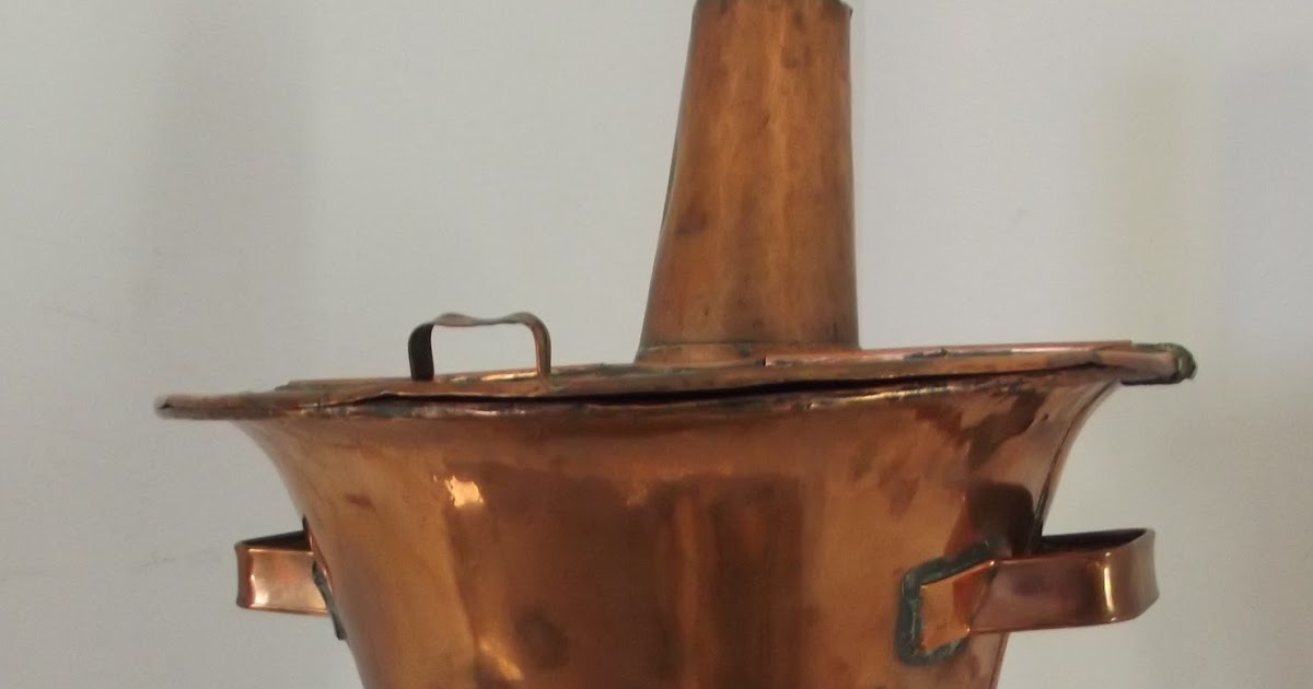 Antique Primitive french COPPER washing machine rare wood oven ...