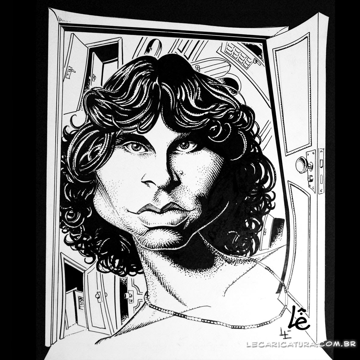 Lecaricatura: Caricatura Jim Morrison
