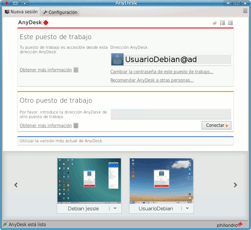 UsuarioDebian: Anydesk - Escritorio remoto